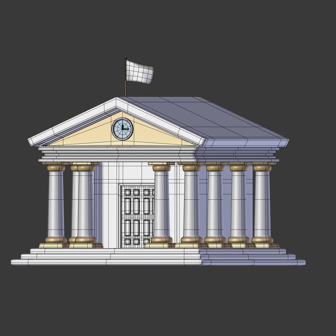 Cartoon Library 3D Model - TurboSquid 1420595