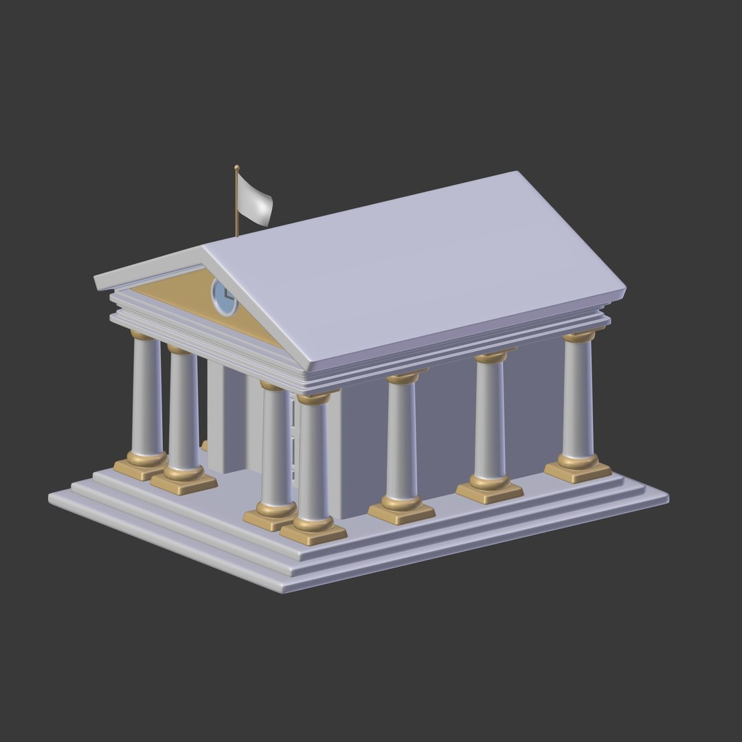 Cartoon Library 3D Model - TurboSquid 1420595