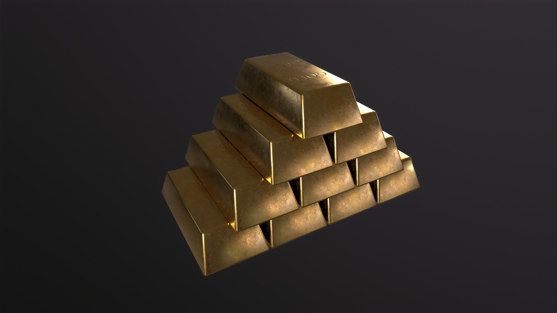 Gold Bars 3D - TurboSquid 2123134