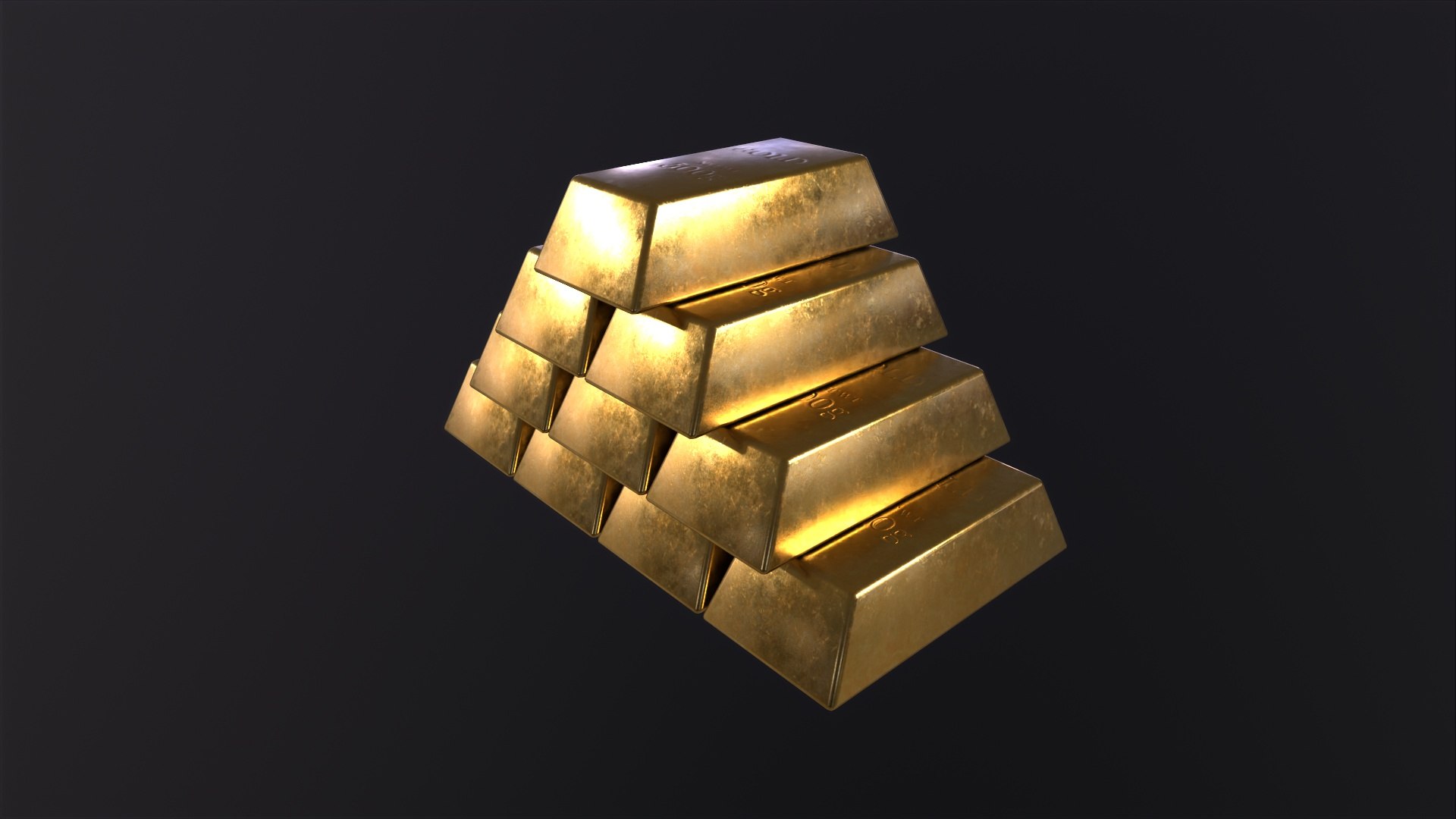 Gold Bars 3D - TurboSquid 2123134