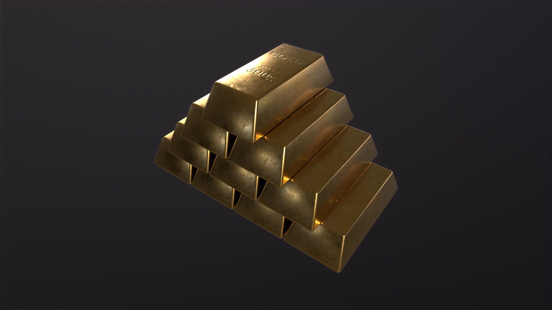 Gold Bars 3D - TurboSquid 2123134
