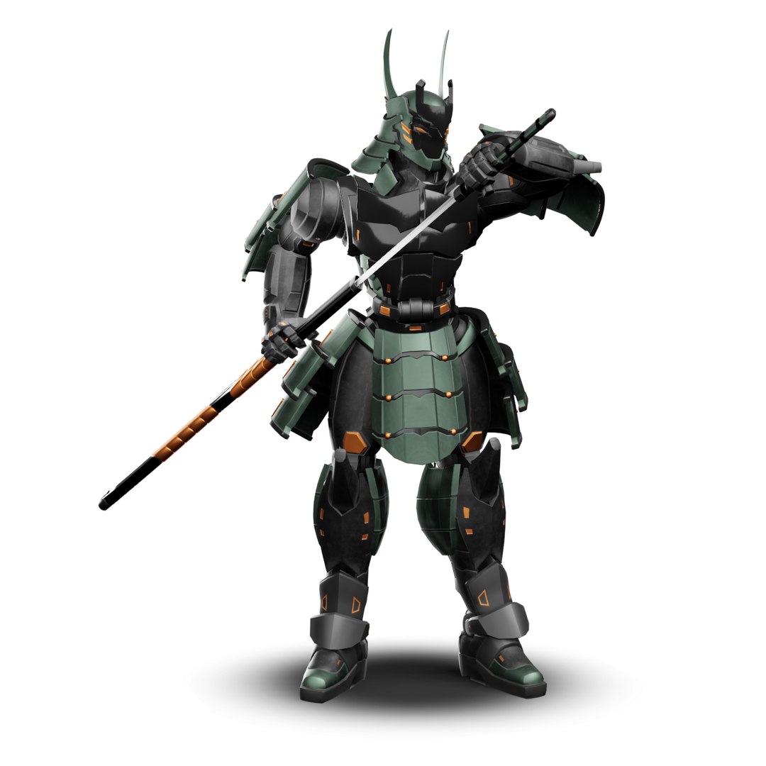 Samurai robot character asset 3D - TurboSquid 1488338