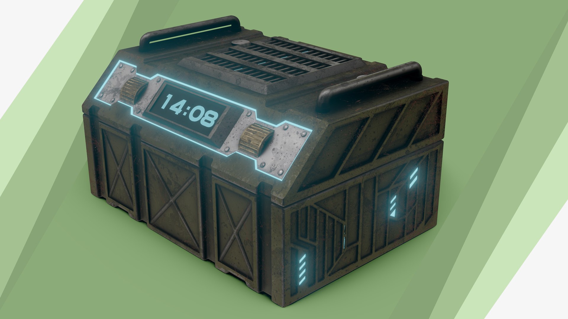 3D Model Sci-fi Chest - Rigged Animated - Game Ready - TurboSquid 1906759