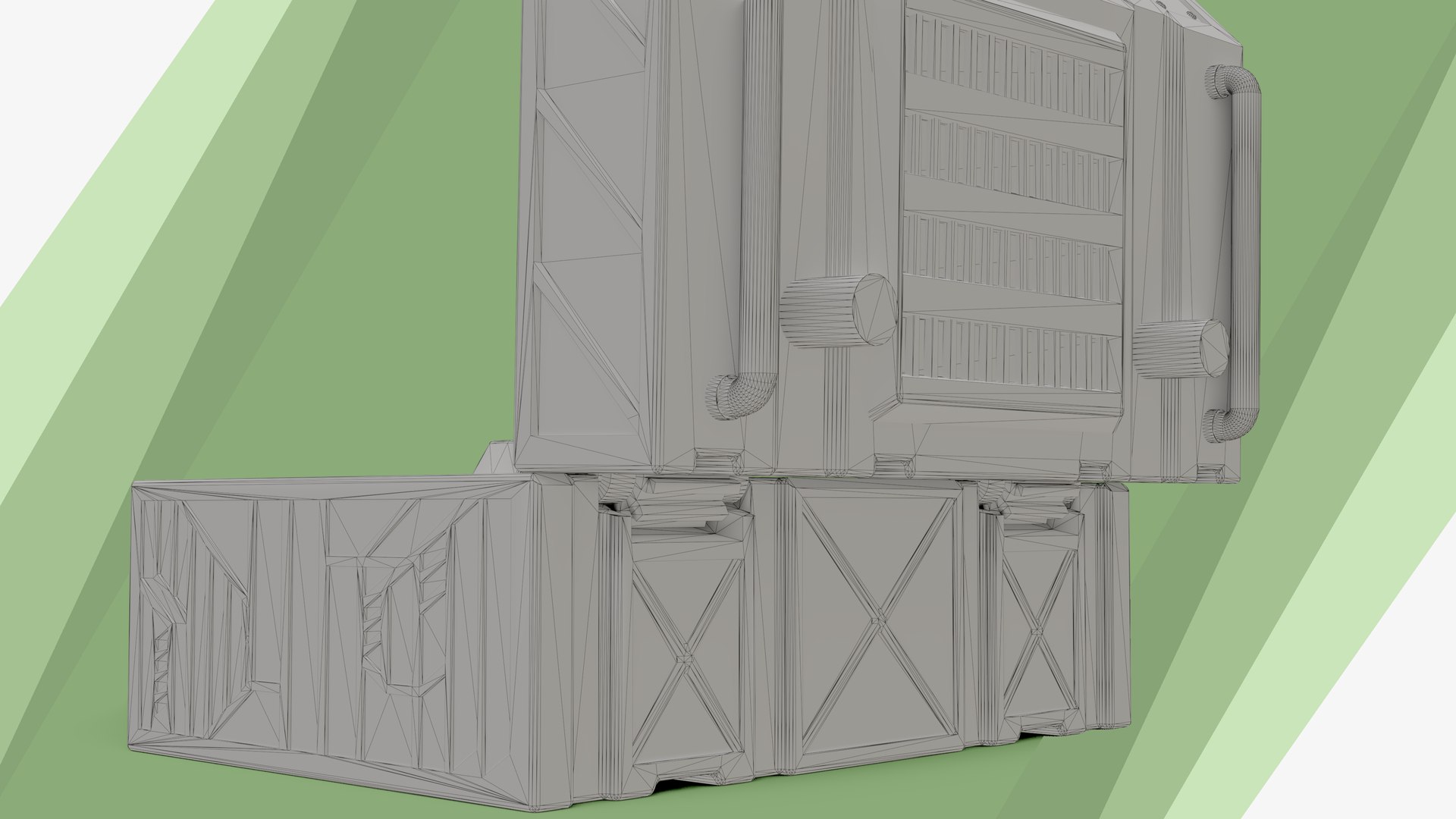 3D model Sci-fi Chest - rigged animated - game ready - TurboSquid 1906759
