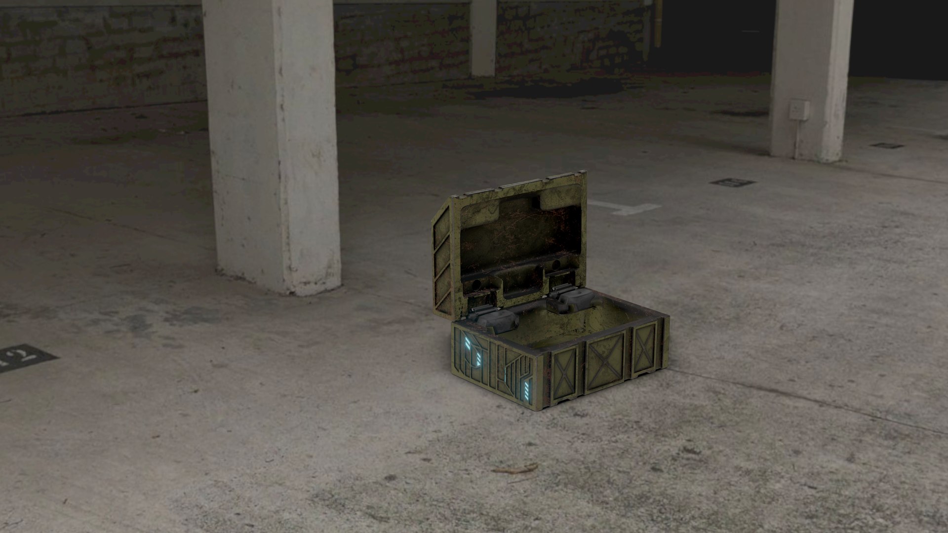 3D model Sci-fi Chest - rigged animated - game ready - TurboSquid 1906759