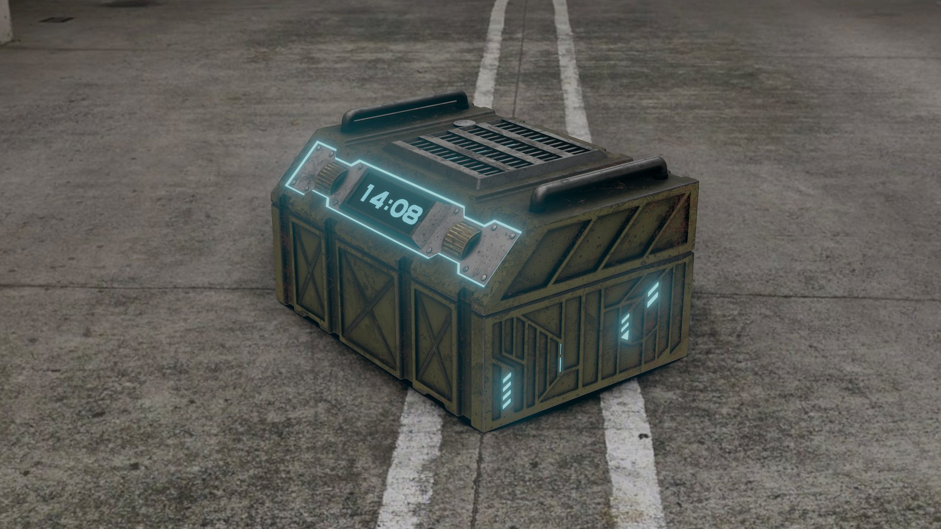 3D model Sci-fi Chest - rigged animated - game ready - TurboSquid 1906759