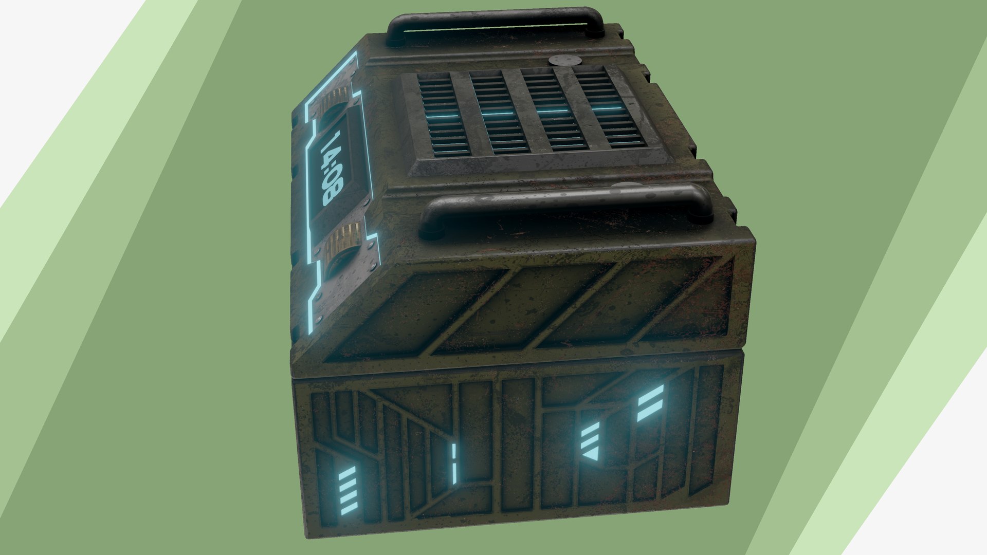 3D Model Sci-fi Chest - Rigged Animated - Game Ready - TurboSquid 1906759