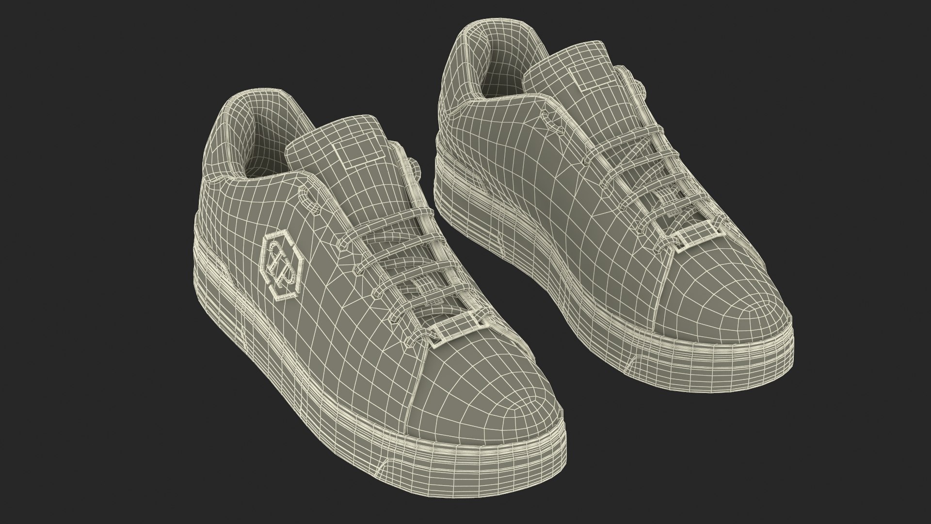 3D Model Python Lo-Top Sneakers Philipp Plein White - TurboSquid 2112228