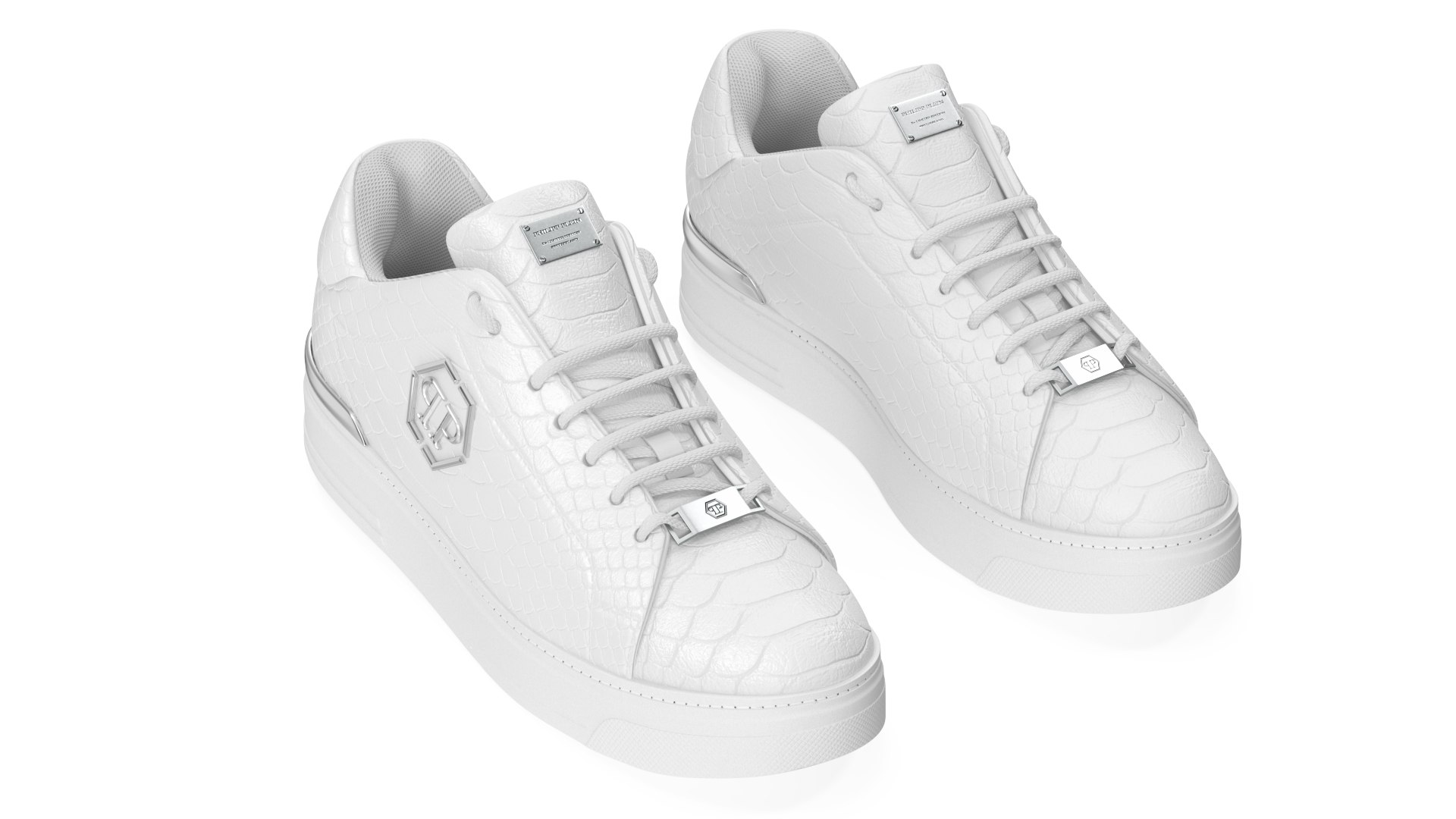3D model Python Lo-Top Sneakers Philipp Plein White - TurboSquid 2112228