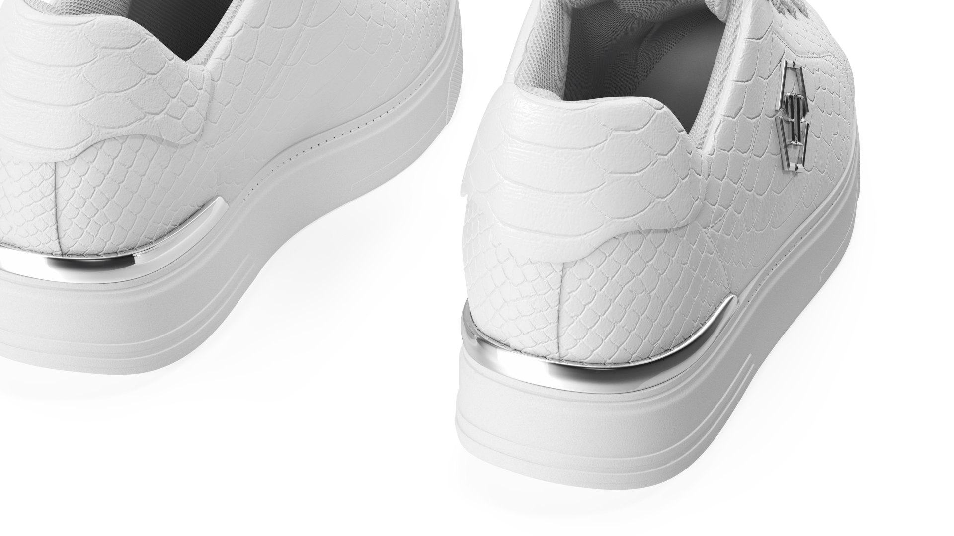 3D model Python Lo-Top Sneakers Philipp Plein White - TurboSquid 2112228