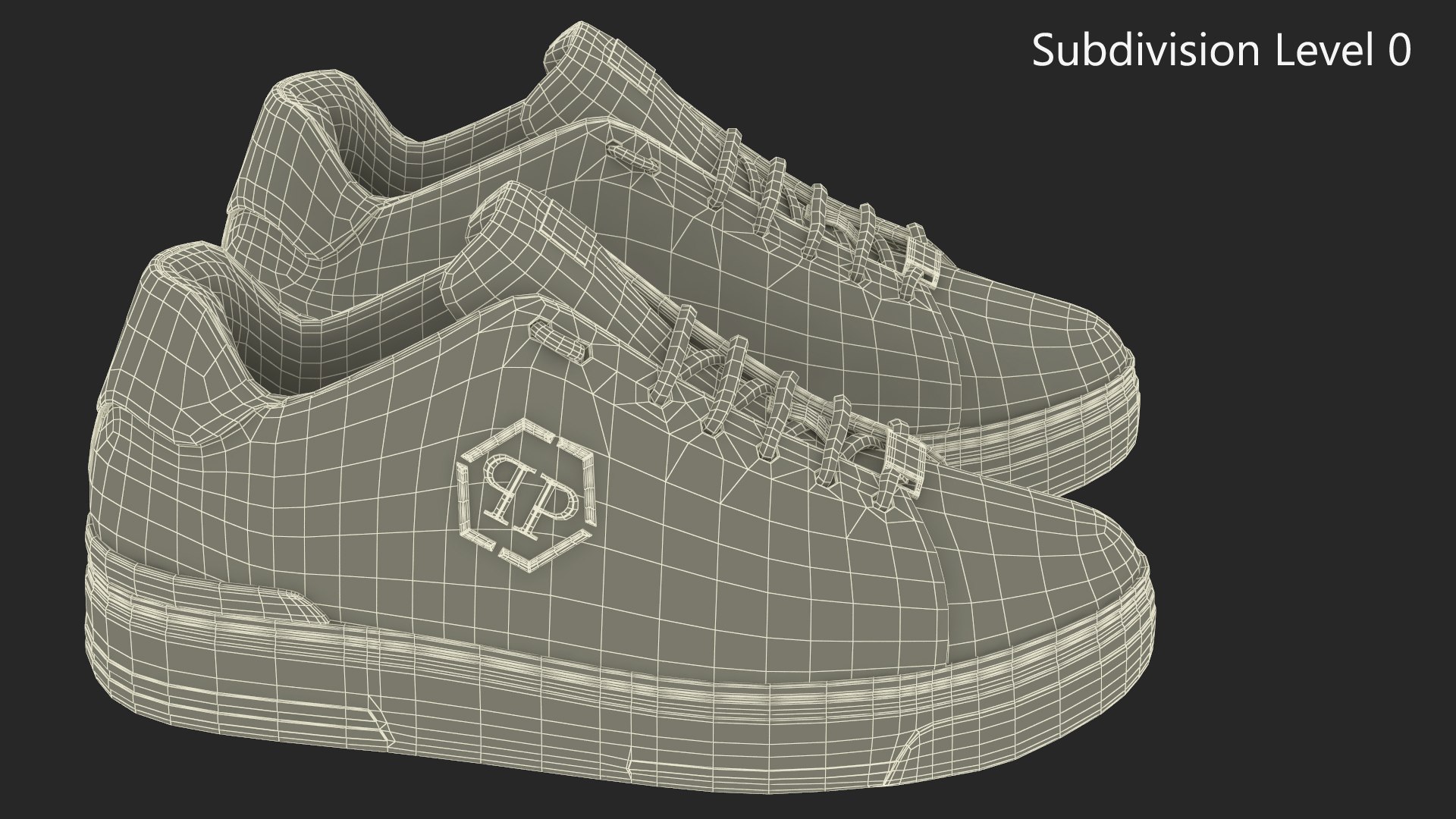 3D model Python Lo-Top Sneakers Philipp Plein White - TurboSquid 2112228