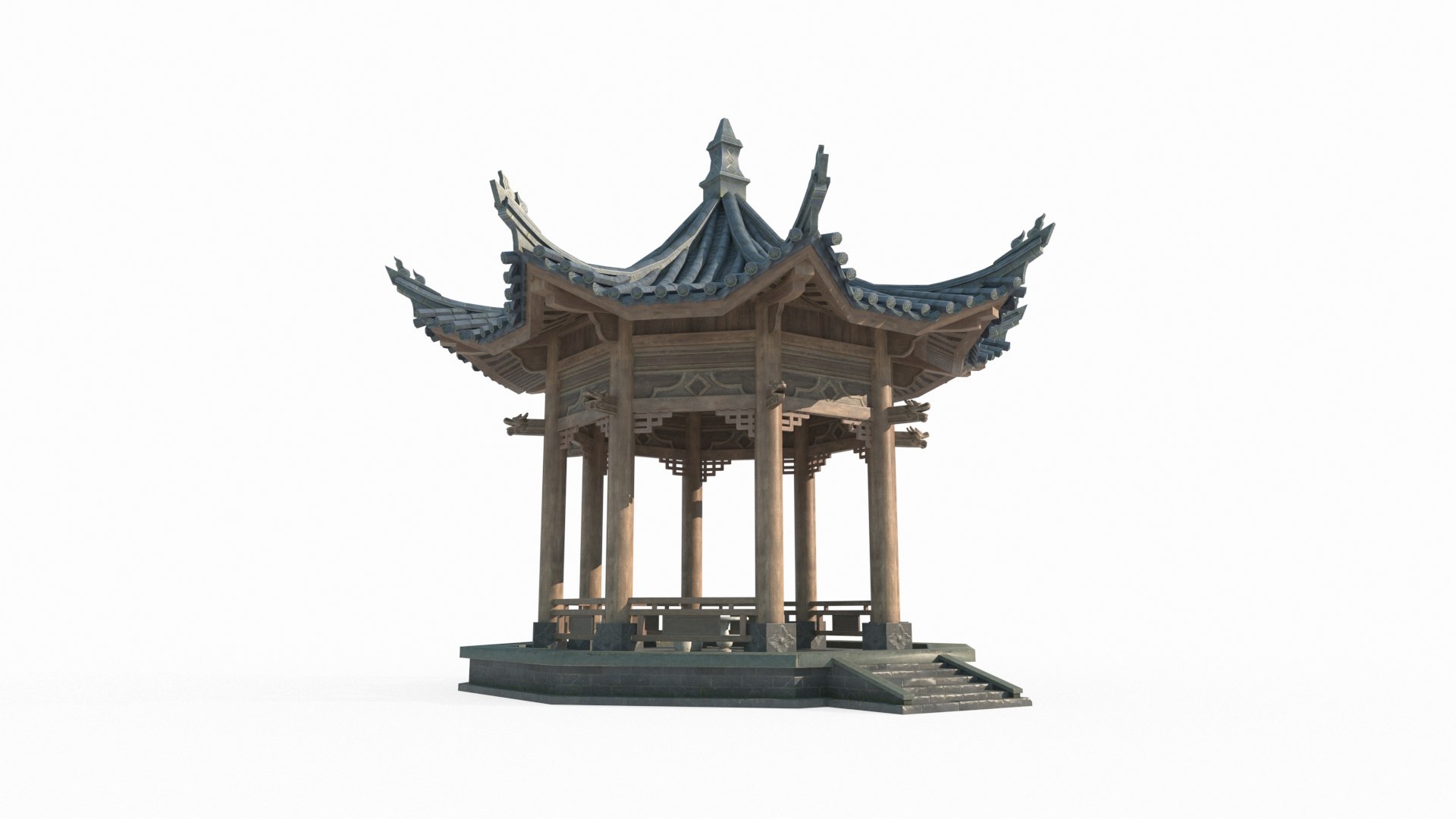 Ancient Asian Architecture Pavilion 3D - TurboSquid 2116069