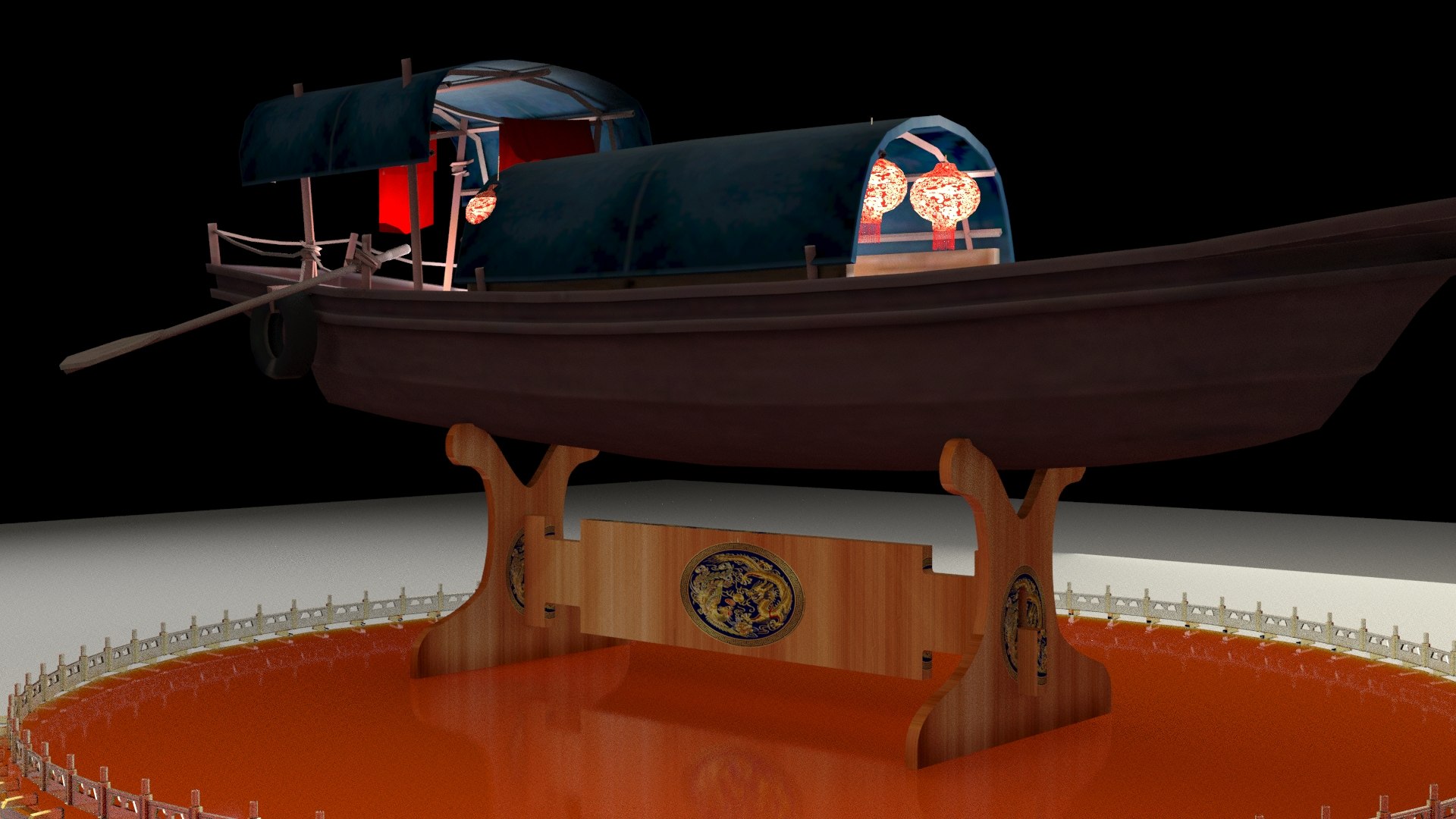 3D Model Chinese Junl Boat - TurboSquid 1935751