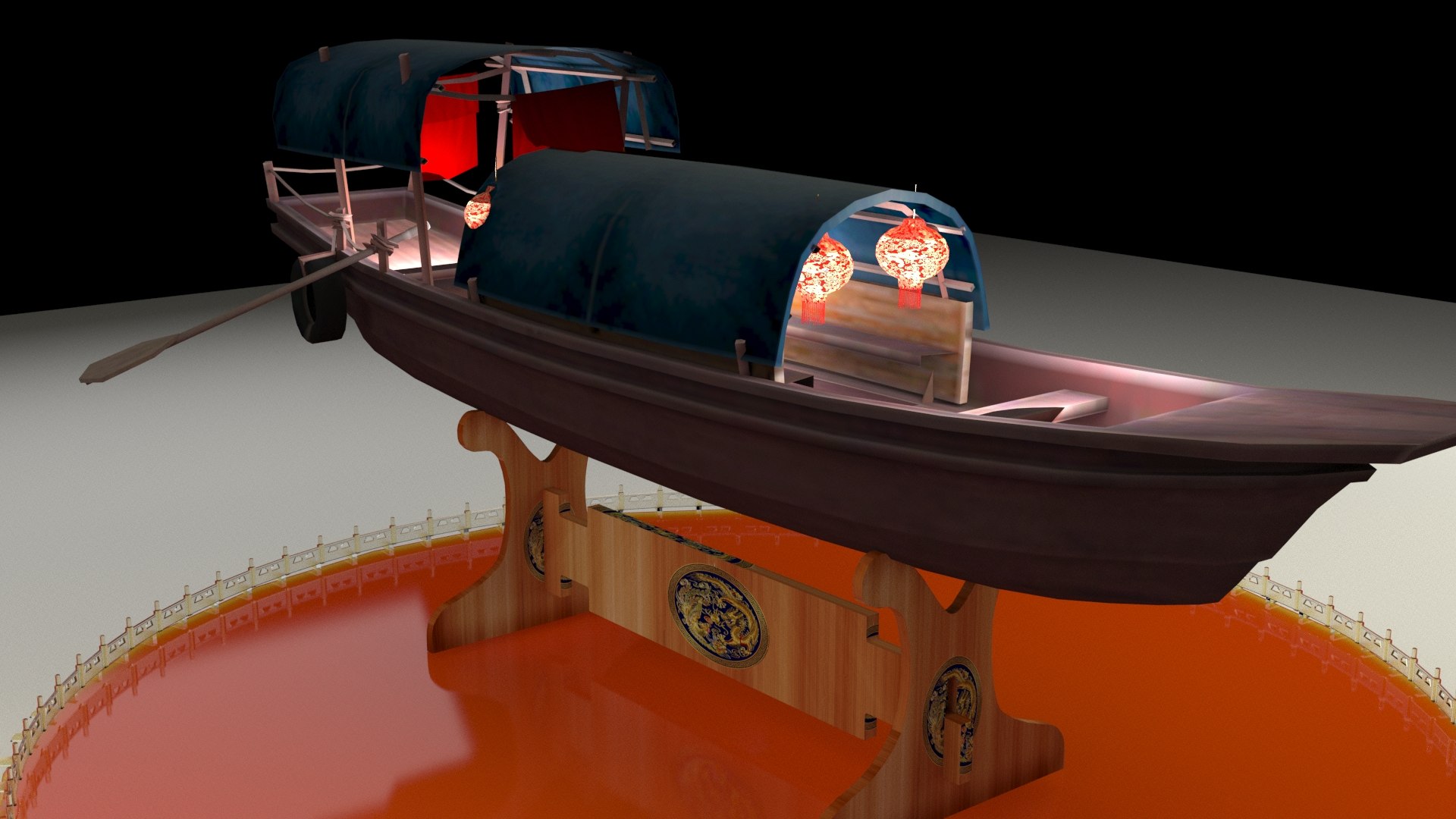 3D Model Chinese Junl Boat - TurboSquid 1935751
