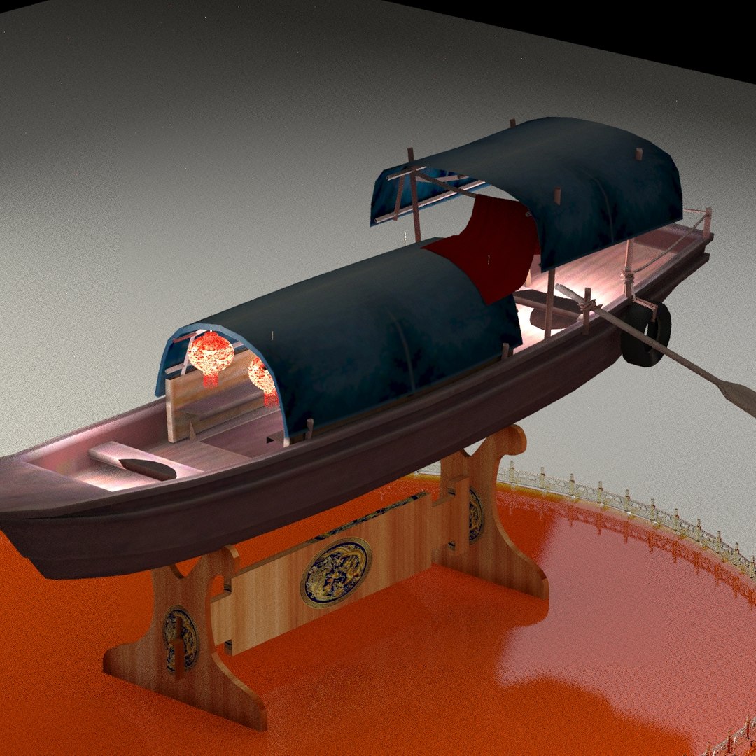 3D Model Chinese Junl Boat - TurboSquid 1935751