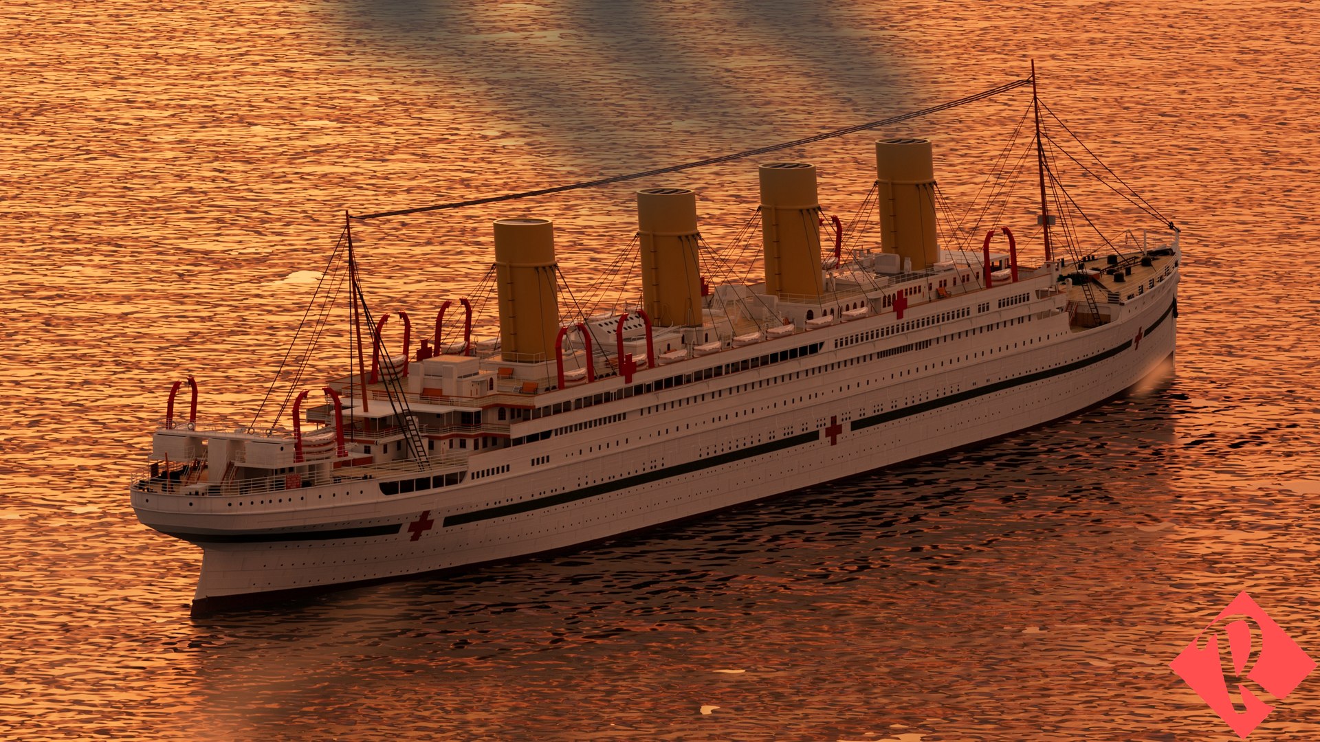 HMHS Britannic Model - TurboSquid 1922672