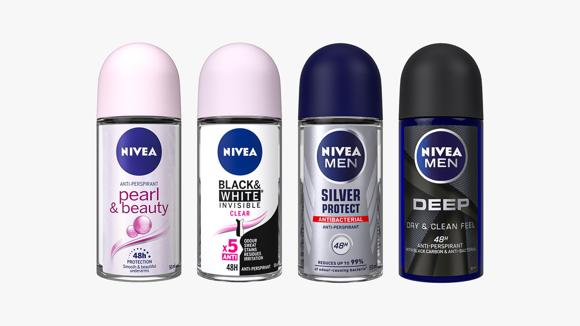 3D Nivea Roll On Deodorant Collection Model - TurboSquid 1863985
