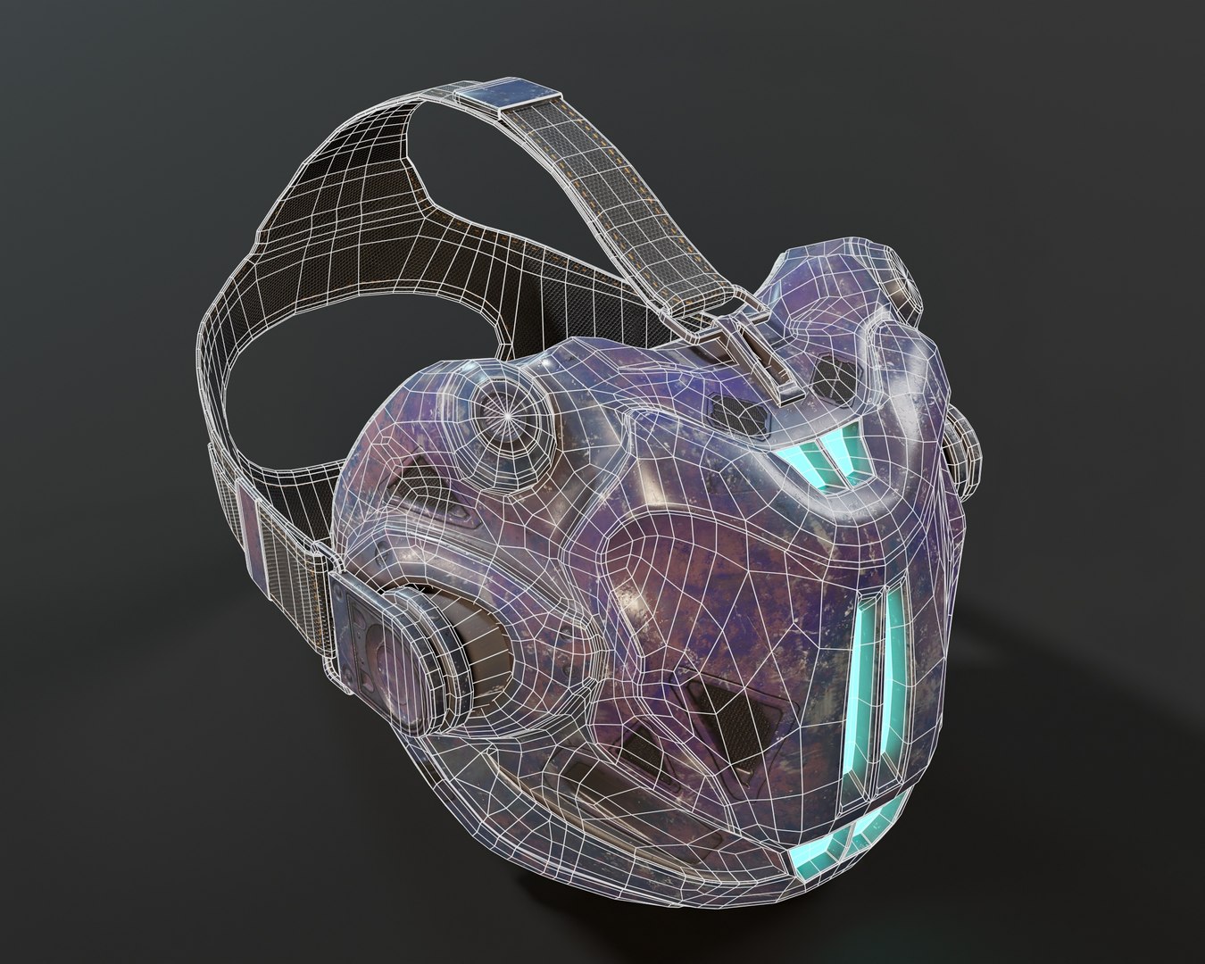 3D Sci-Fi Nano Hacker Headset Visor MK2 - TurboSquid 2357130