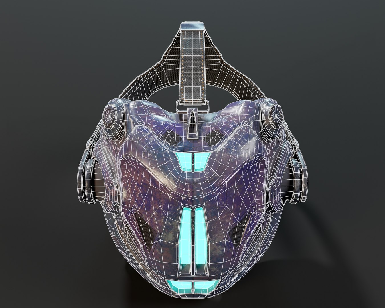 3D Sci-Fi Nano Hacker Headset Visor MK2 - TurboSquid 2357130