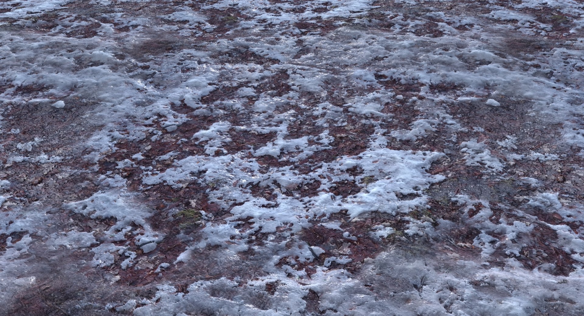 Frozen Winter Ground Surface 3d Model