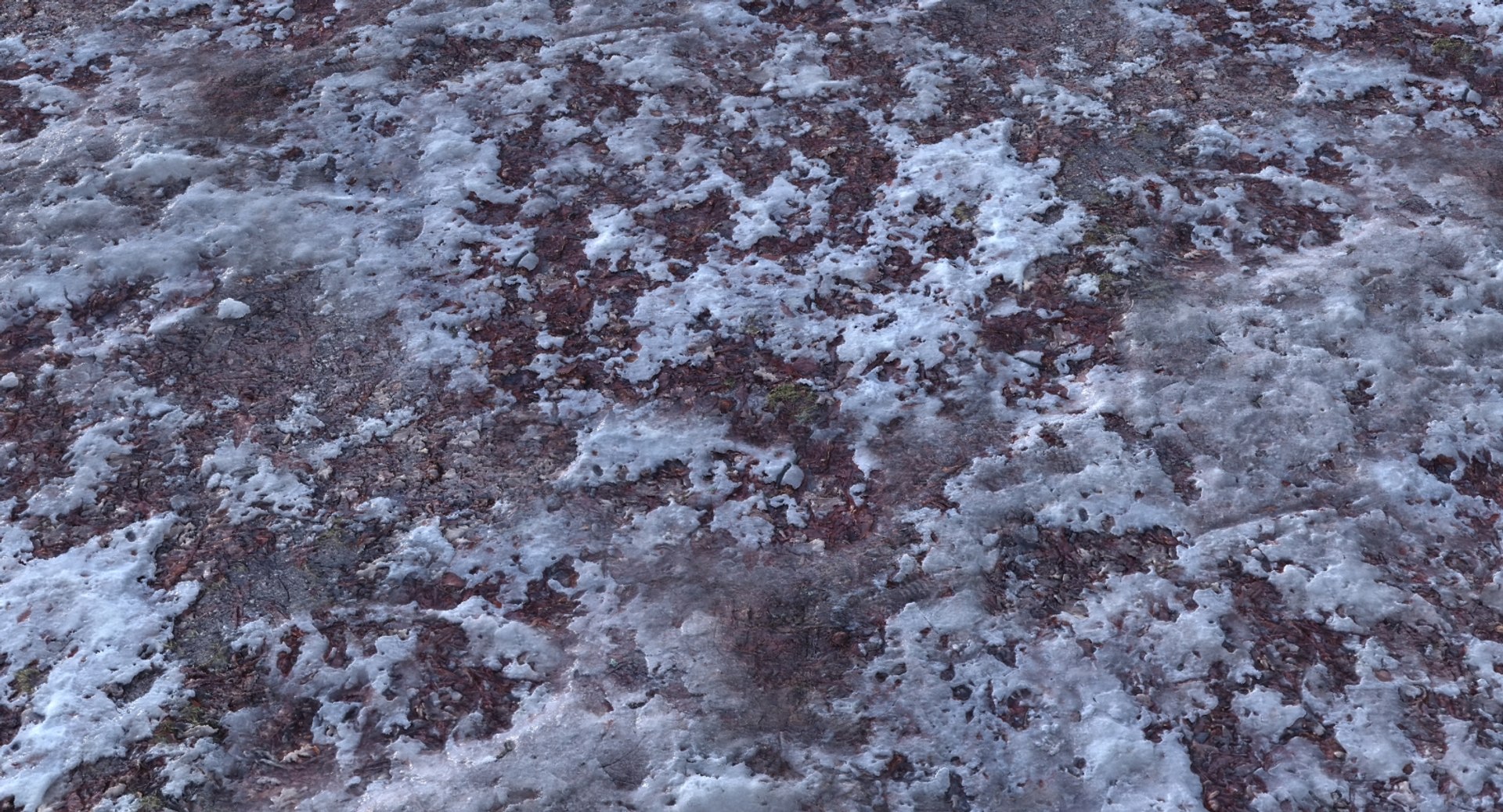 Frozen Winter Ground Surface 3d Model