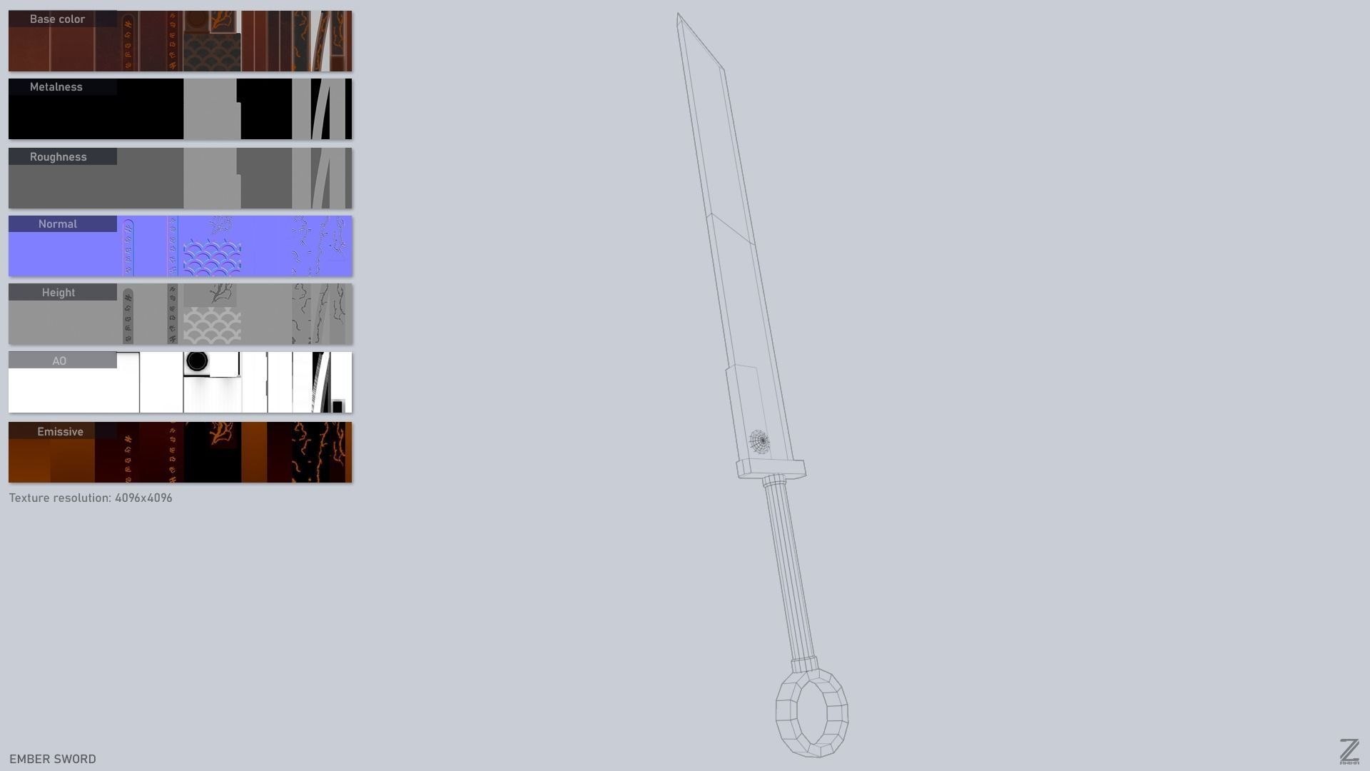 Ember Sword 3D Model - TurboSquid 2236714