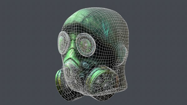 3D model Gas mask protection futuristic isolated equipment - TurboSquid ...
