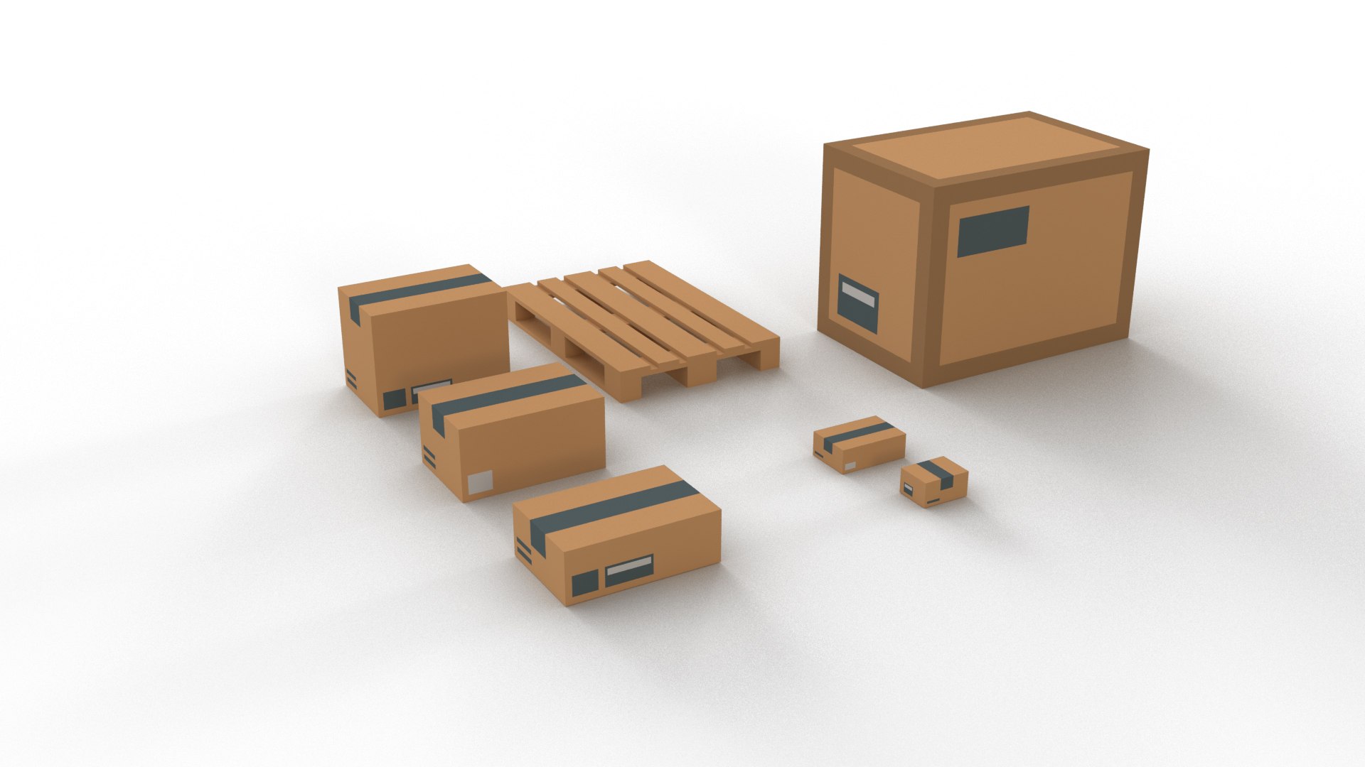 3D Warehouse Ware Packs Shipment Pallet - TurboSquid 1997544