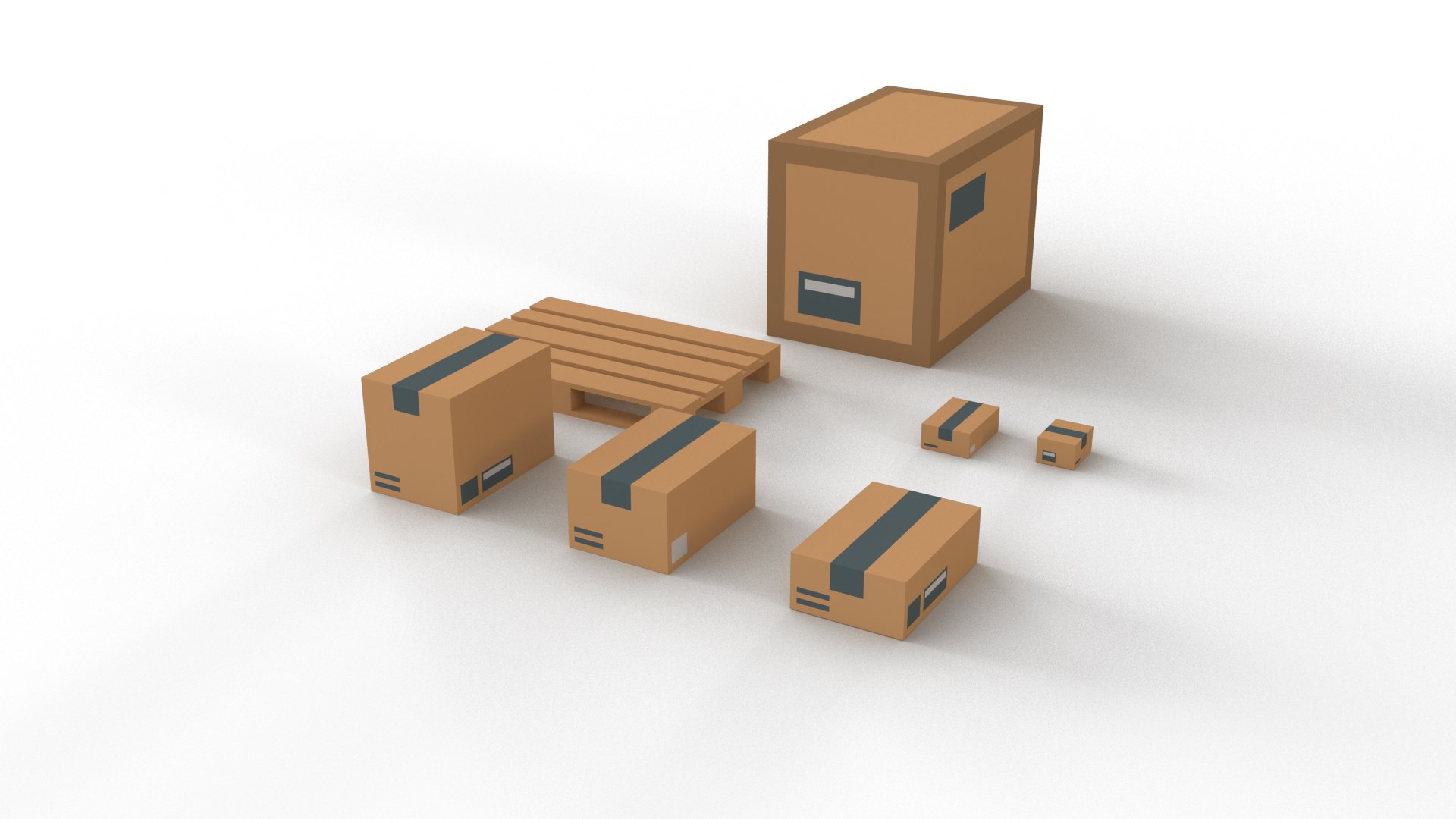 3D Warehouse Ware Packs Shipment Pallet - TurboSquid 1997544