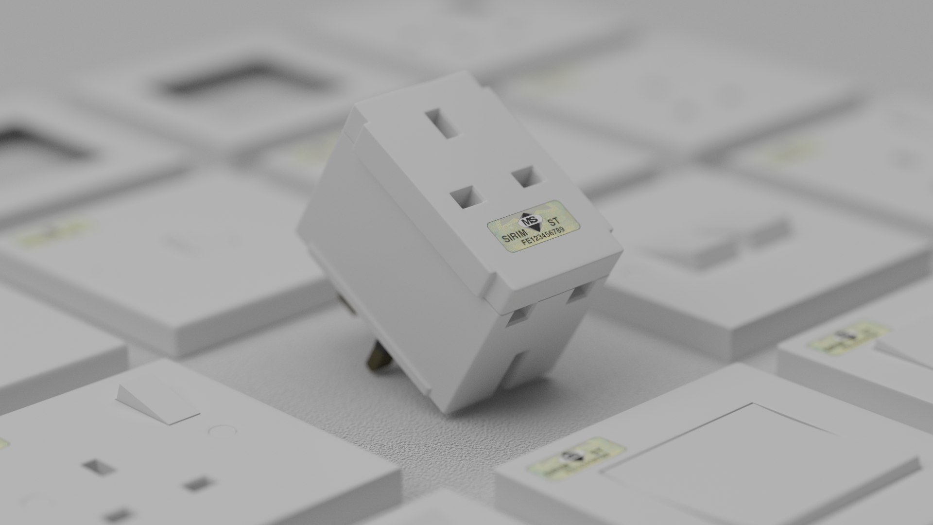 3D model Type G Switch and socket - TurboSquid 2034261