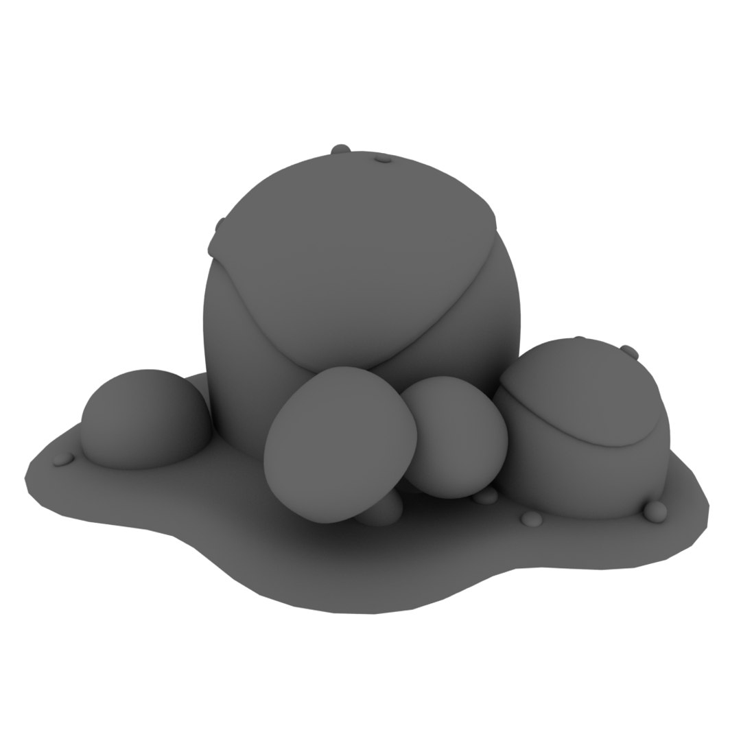 3D cartoon rocks little terrain - TurboSquid 1684932