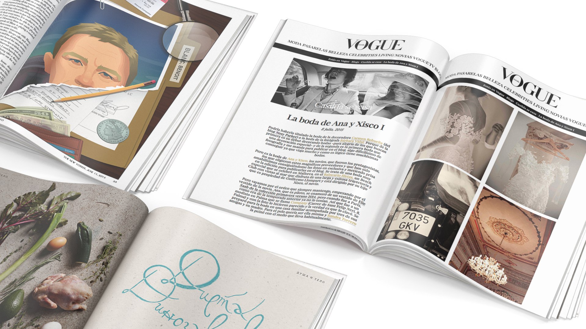 Open New Yorker Vogue And Seasons Magazines 3D - TurboSquid 2049497