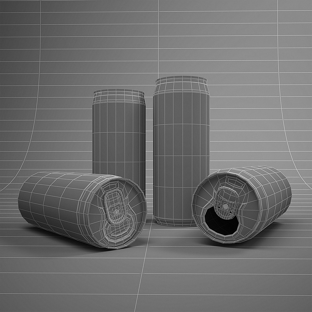 3d Model Beer Soda Cans 250