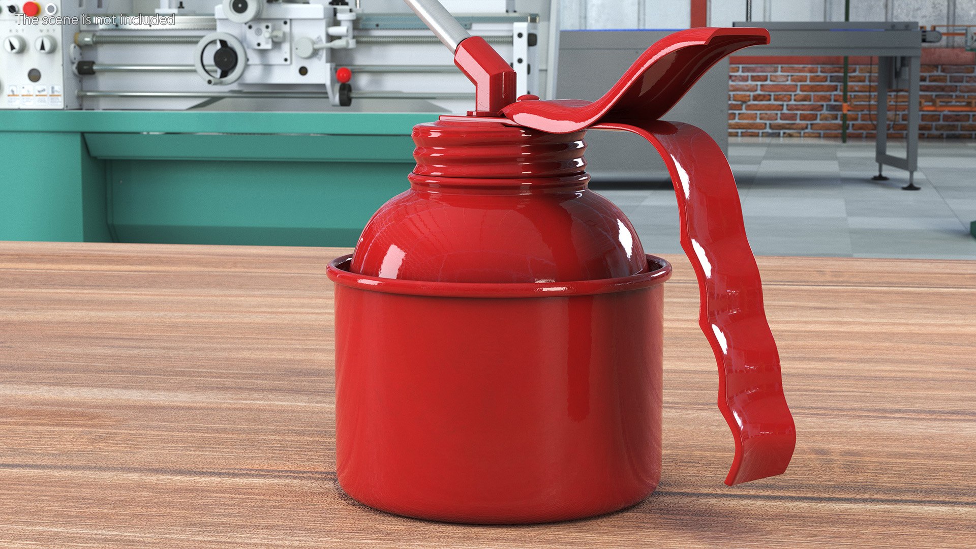 3D Model Metal Oiler Red - TurboSquid 2155769