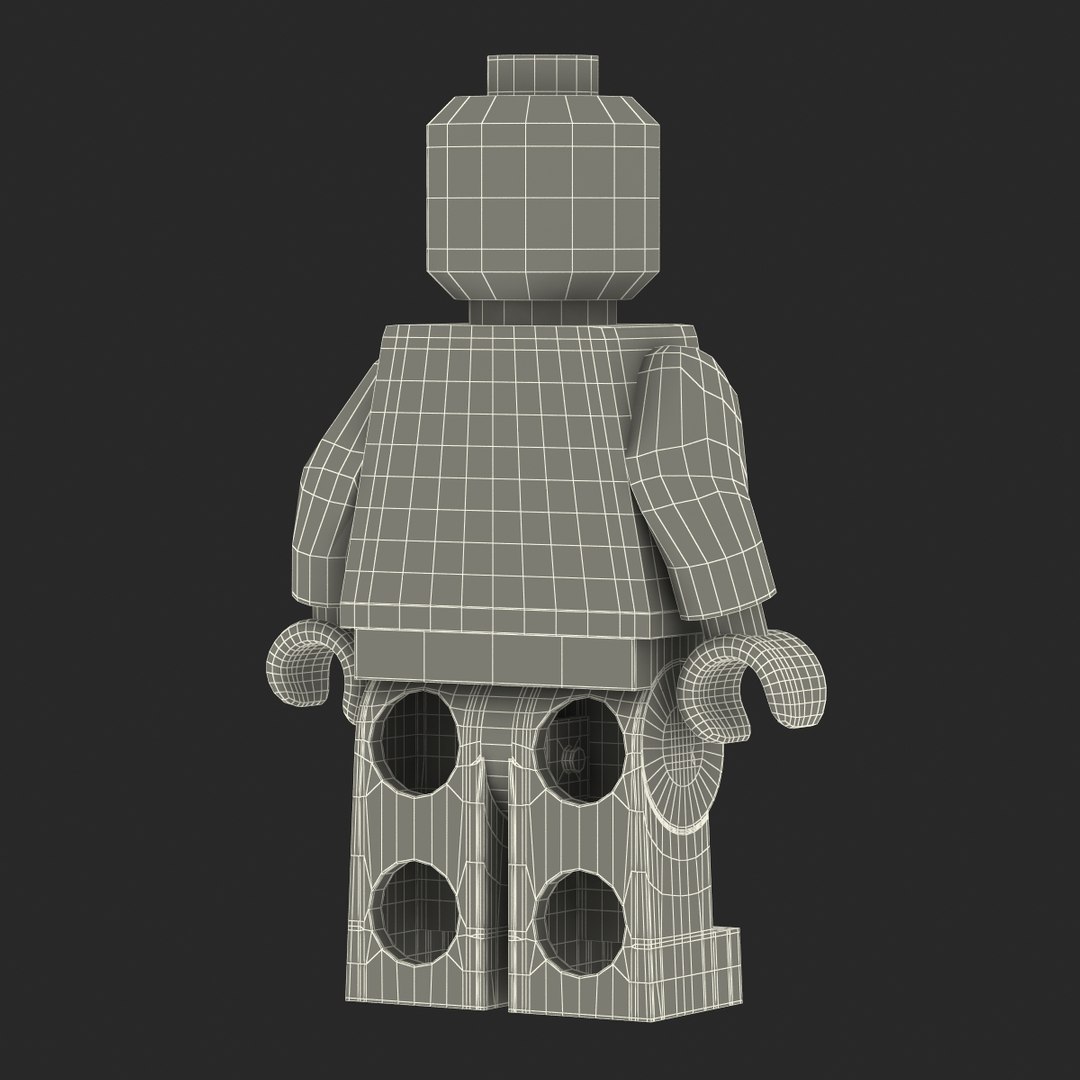classic lego man 3d model
