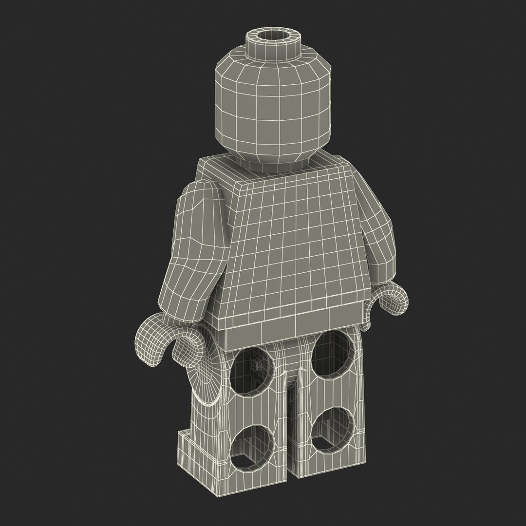 classic lego man 3d model