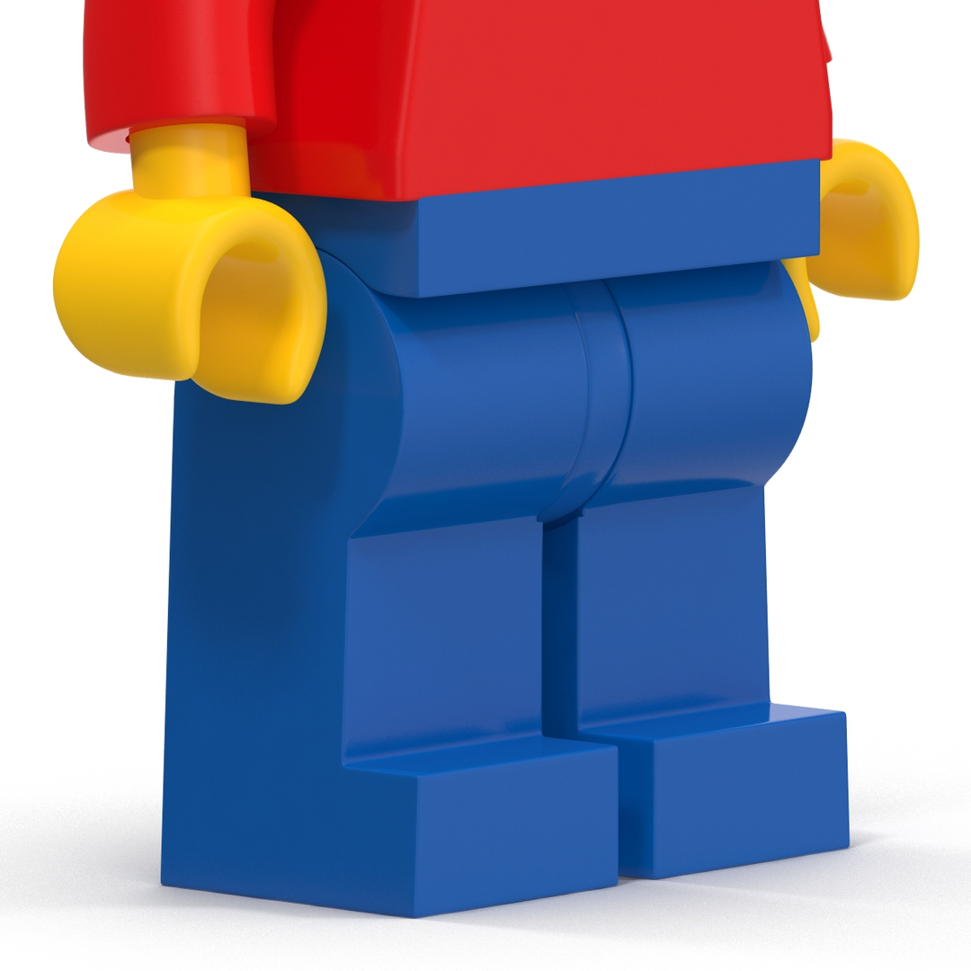 classic lego man 3d model
