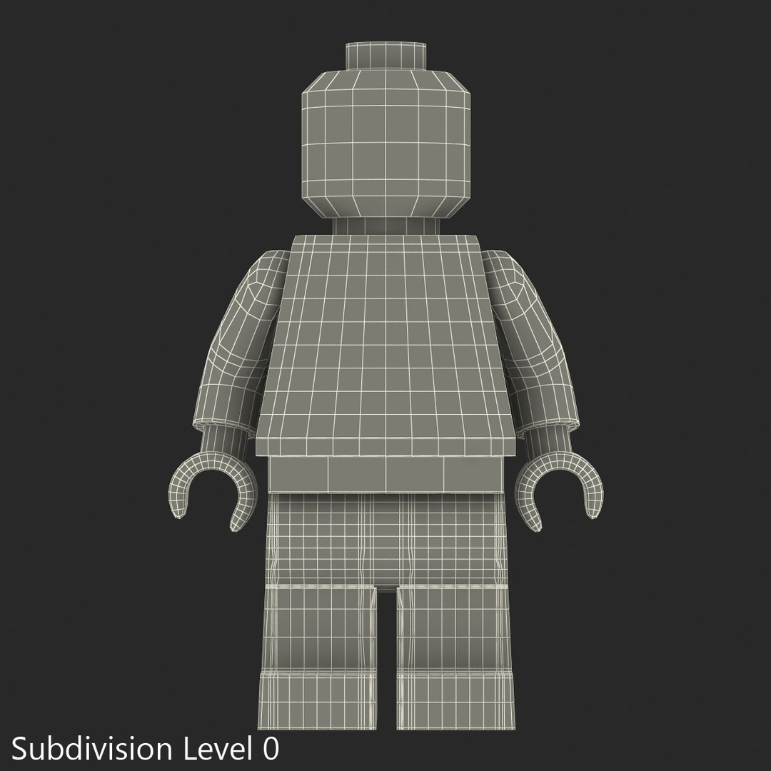 classic lego man 3d model