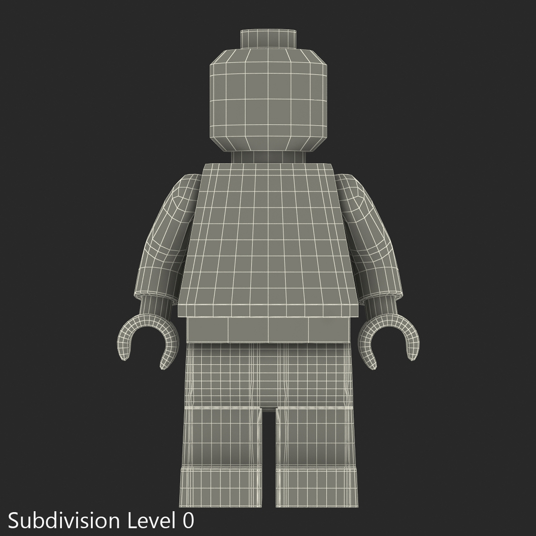 classic lego man 3d model