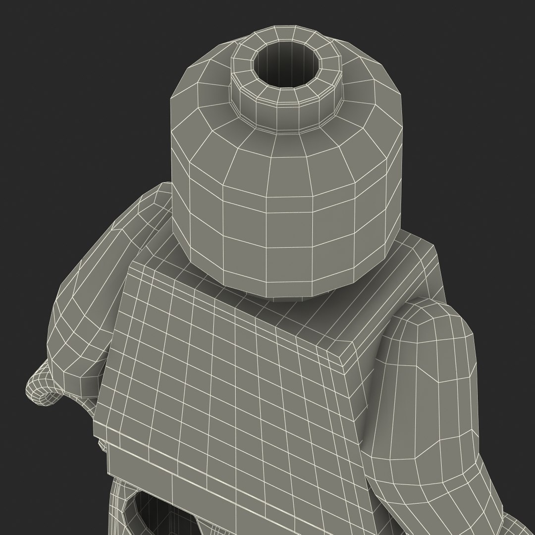 classic lego man 3d model