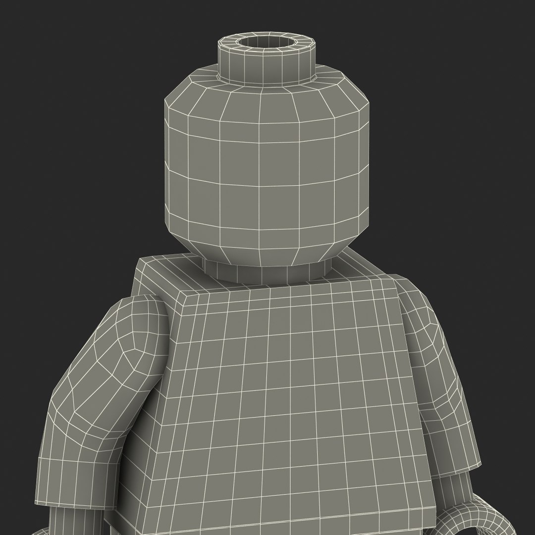 classic lego man 3d model