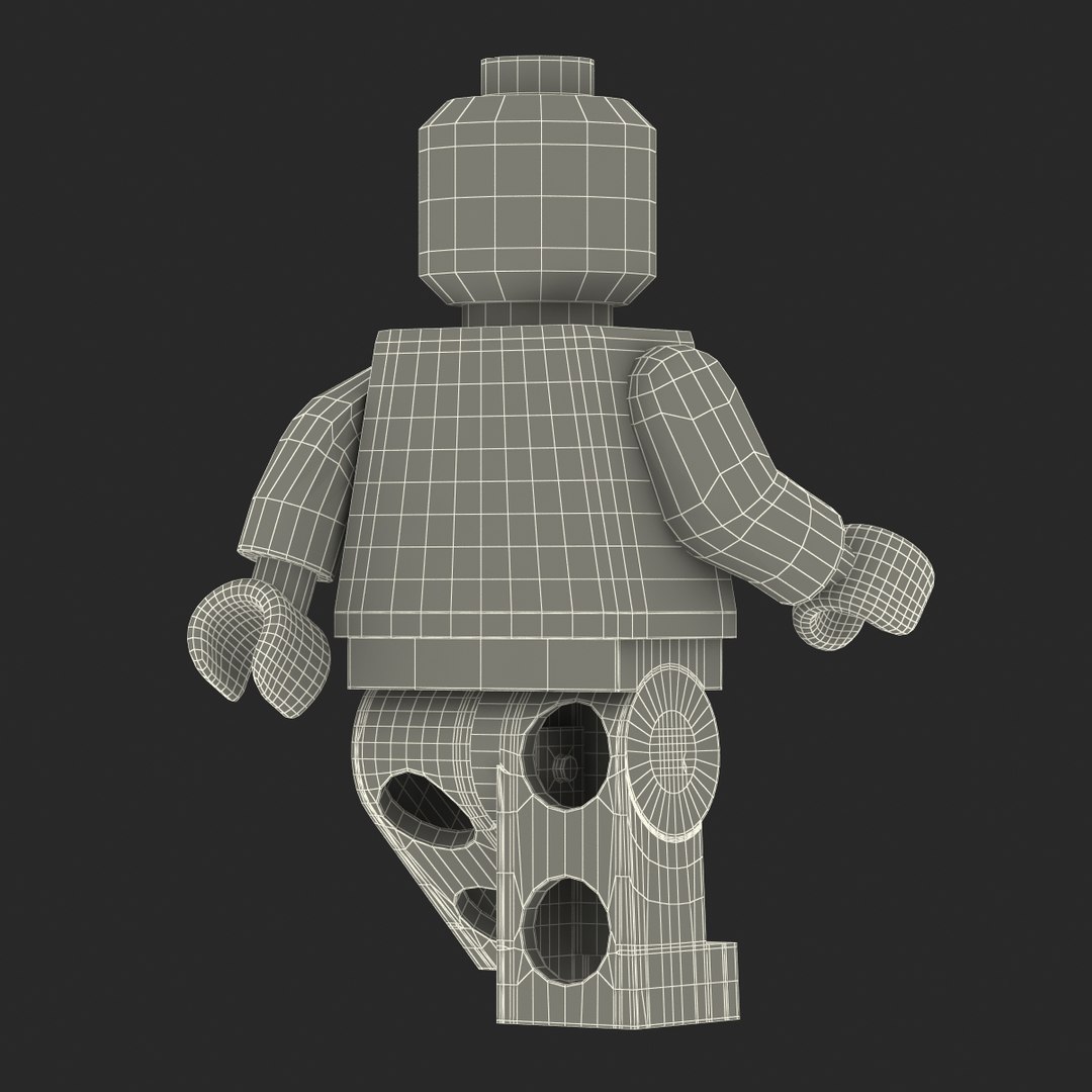 classic lego man 3d model