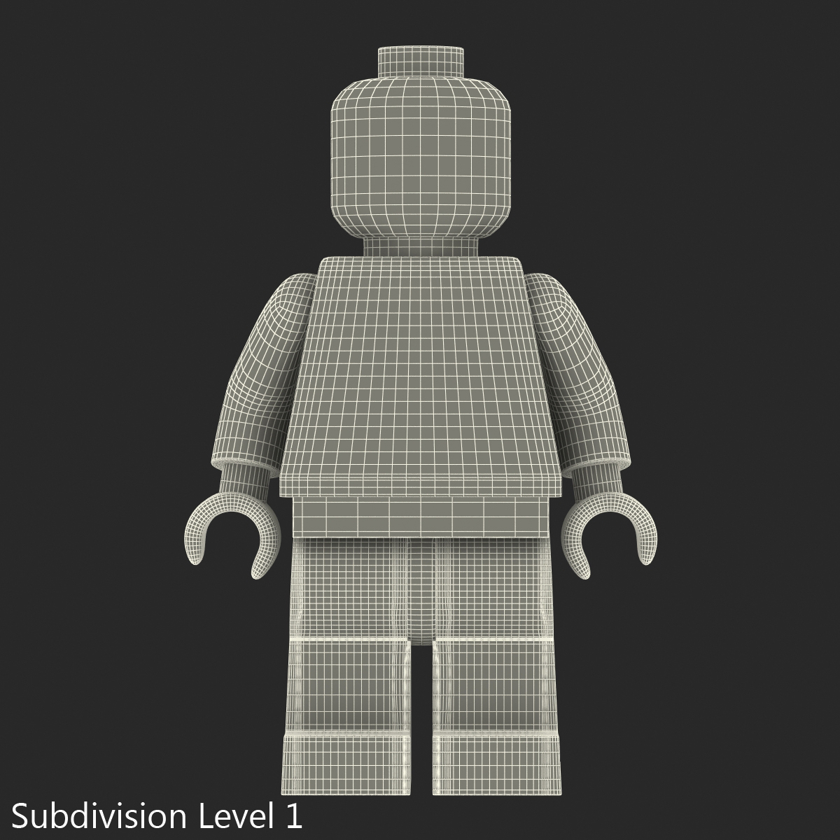 classic lego man 3d model