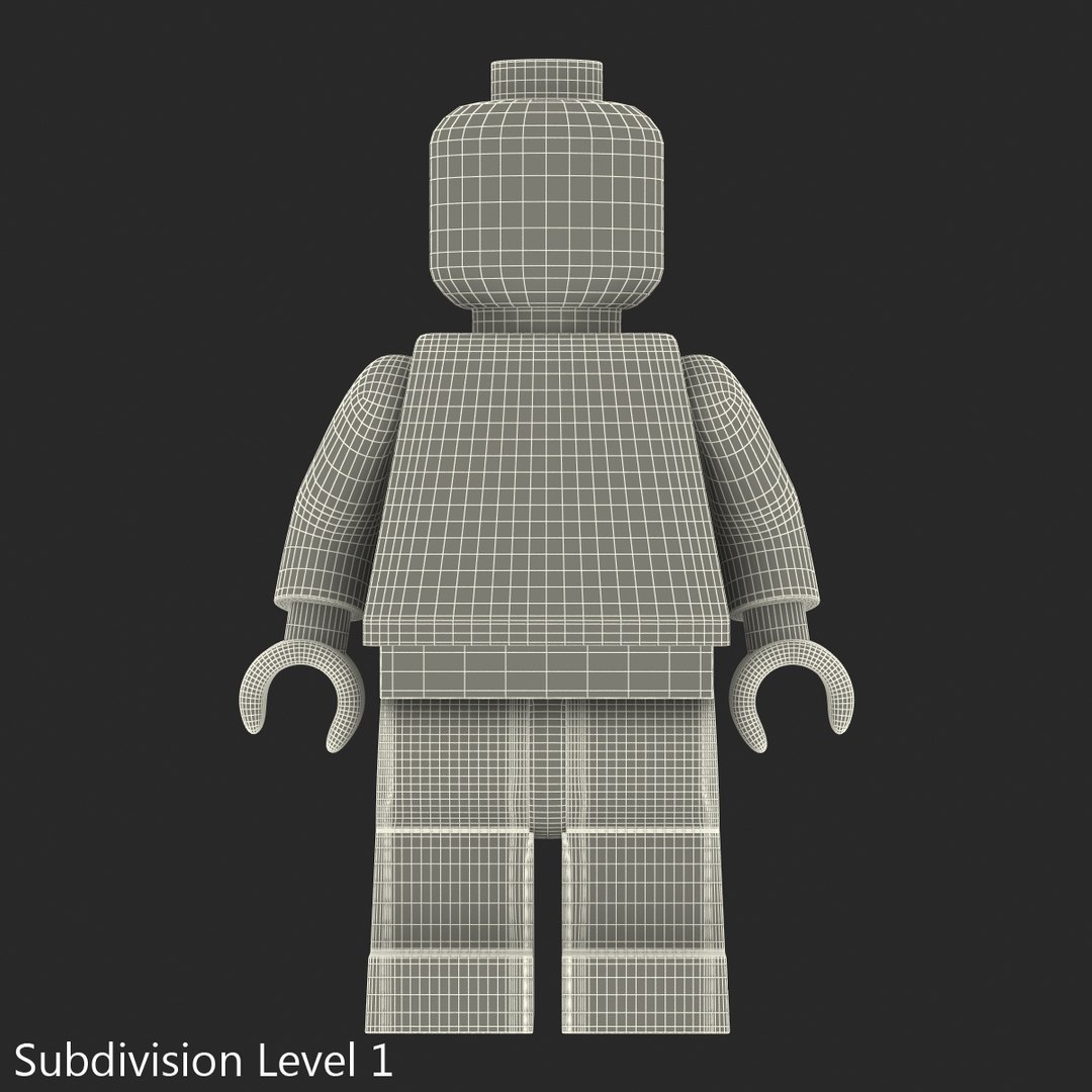 classic lego man 3d model