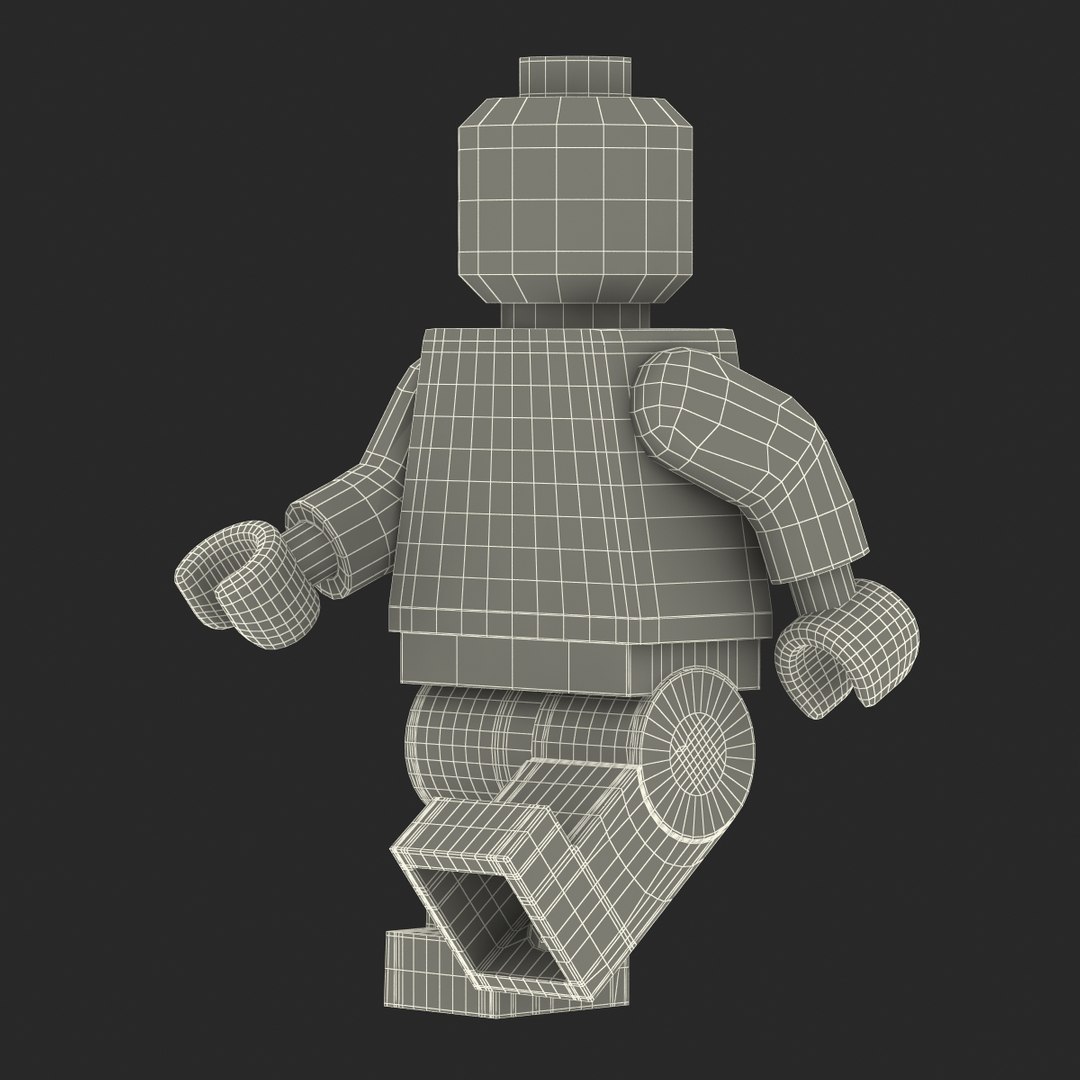 classic lego man 3d model