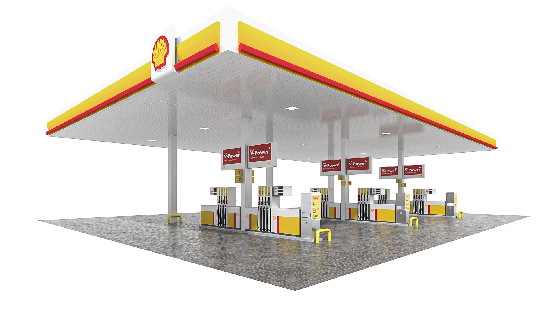 Gas Station 02 3D Model - TurboSquid 1845444
