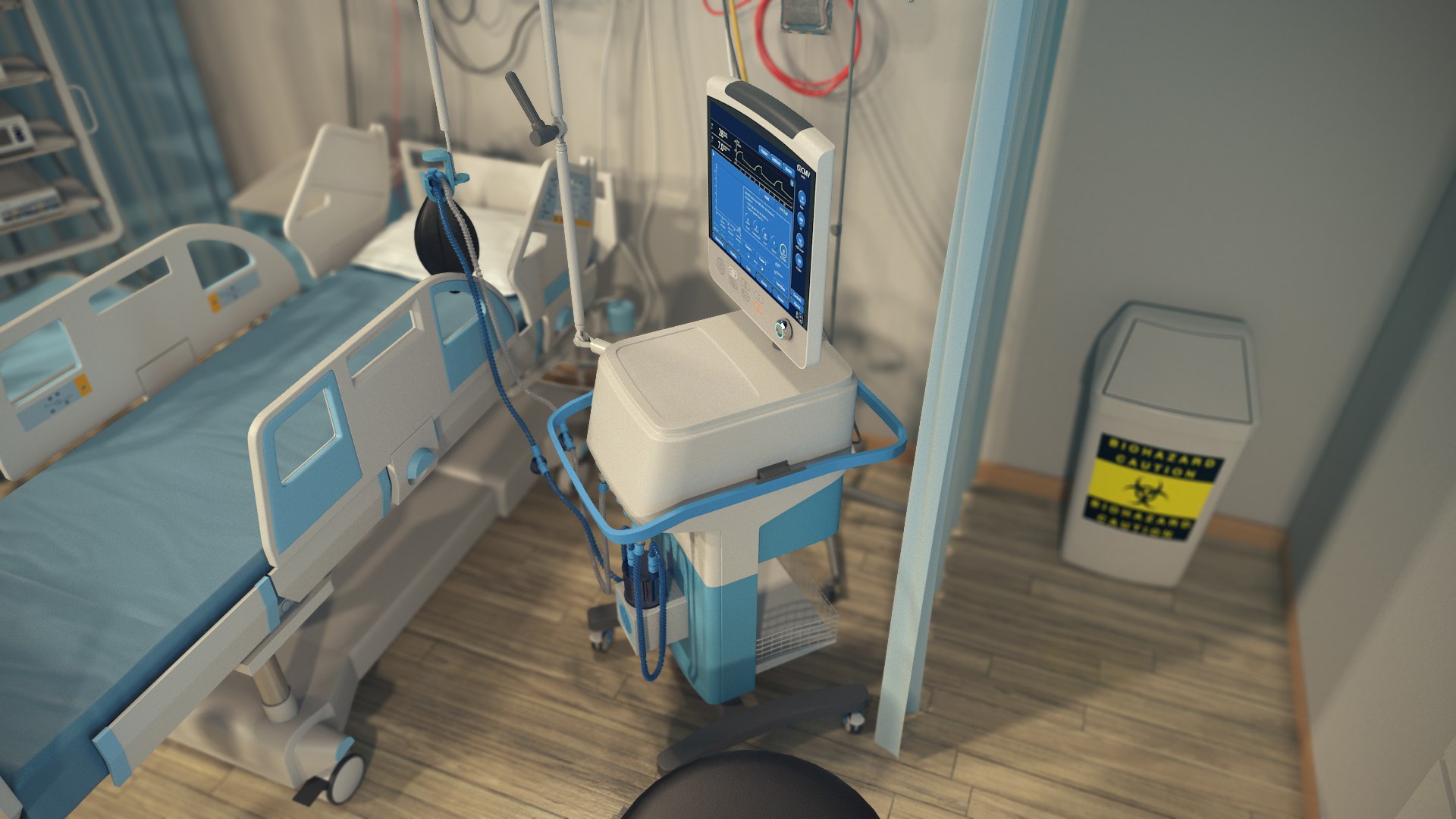 Private Icu Room 3D Model - TurboSquid 1535595