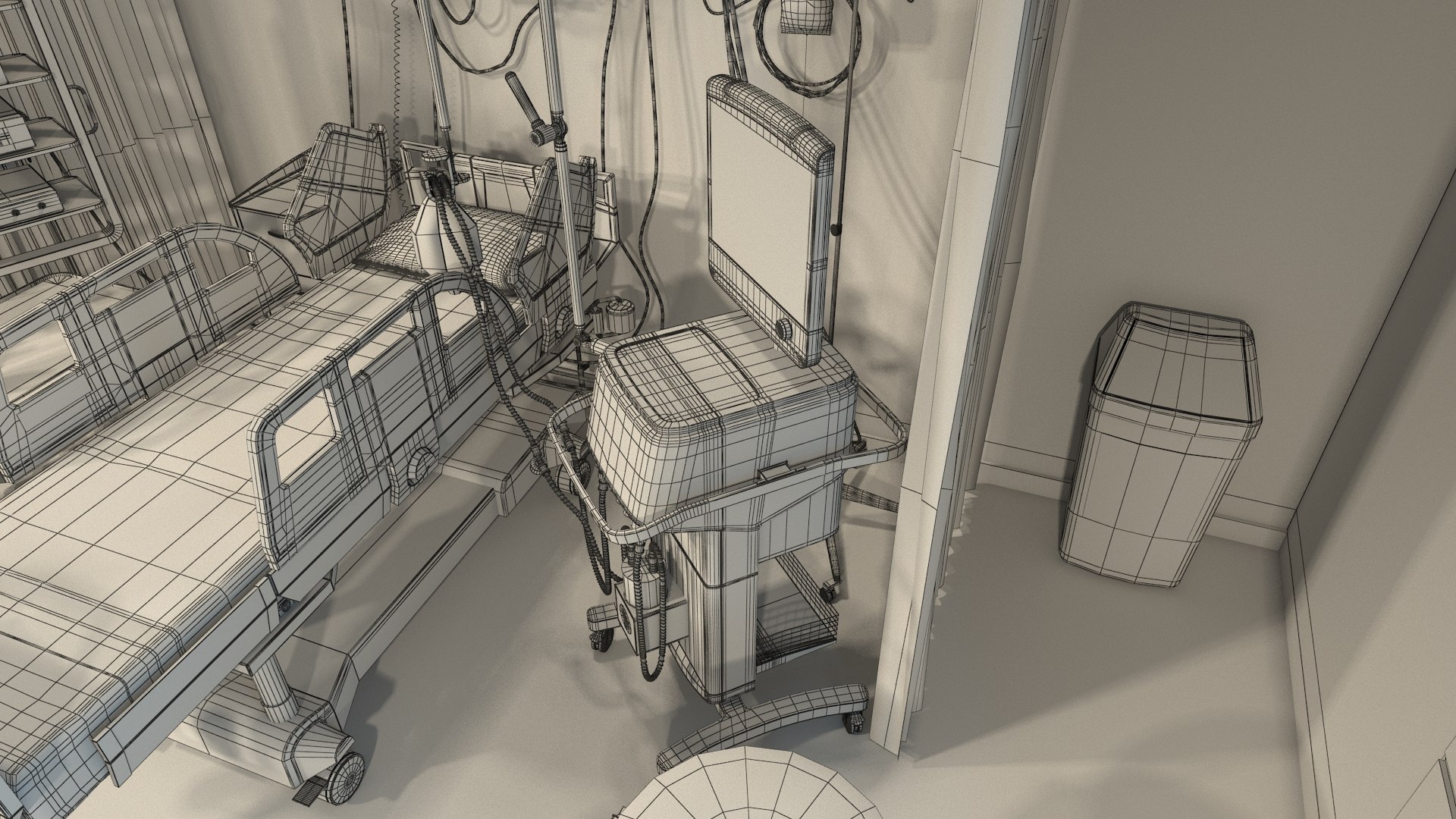 Private Icu Room 3D Model - TurboSquid 1535595