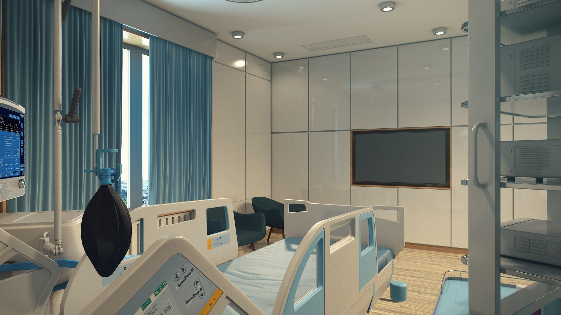 Private Icu Room 3D Model - TurboSquid 1535595