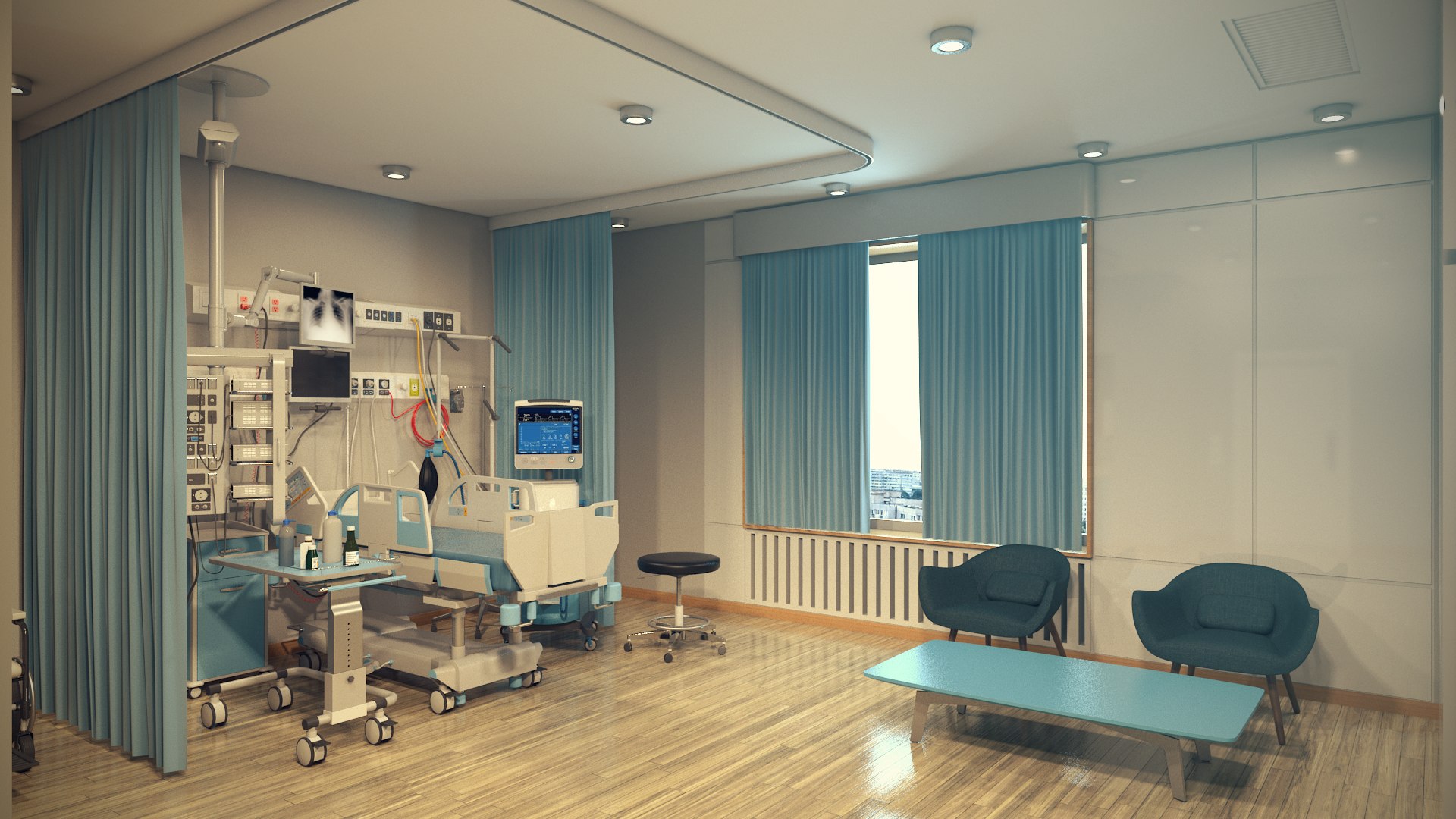 Private Icu Room 3D Model - TurboSquid 1535595